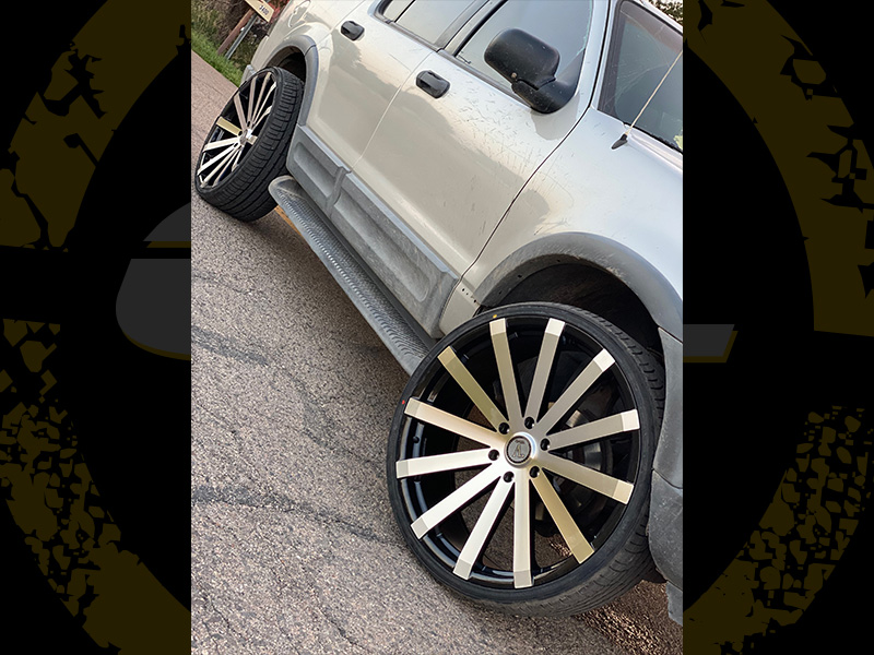 2003 Ford Explorer - 24x9.5 Velocity Wheel Wheels 275/25ZR24 Advanta Tires