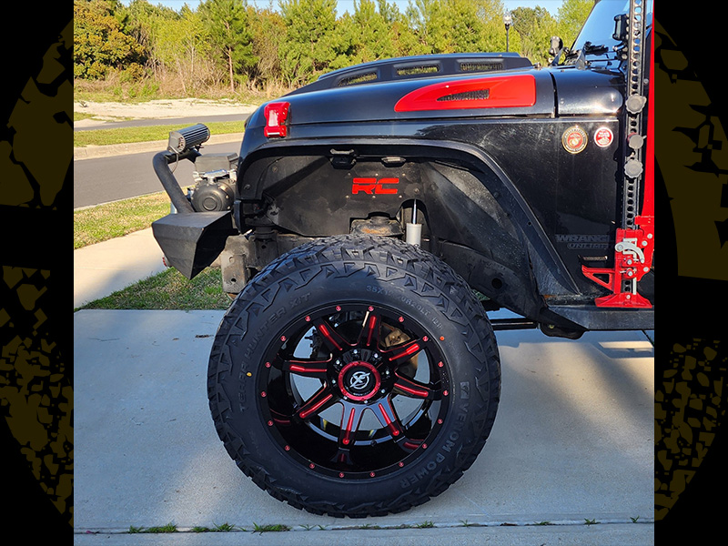 2014 Jeep Wrangler - 20x12 XF Offroad Wheels LT35x12.50R20 Venom Power ...