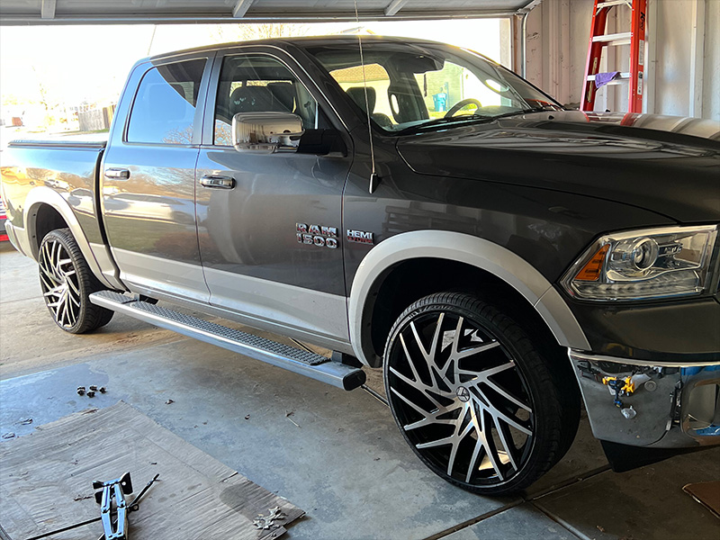 2015 Ram 1500 - 24x9 Azara Wheels 275/30R24 Lexani Tires