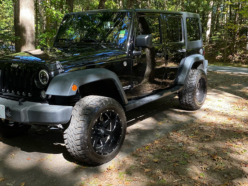 2015 Jeep Wrangler - 20x12 Moto Metal Wheels 33X12.50R20 Red Dirt Road ...
