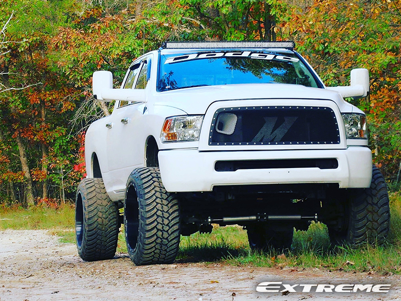 2016 Ram 2500 - 24x14 TIS Wheels 37x13.5R24 AMP Tires Rough Country