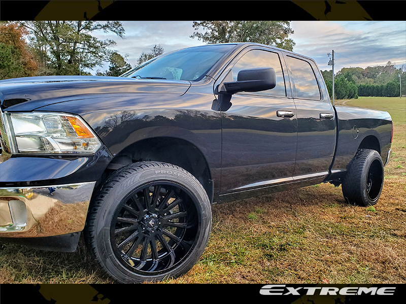 2016 Ram 1500 - 22x12 VRock Wheels 305/45R22 Toyo Tires