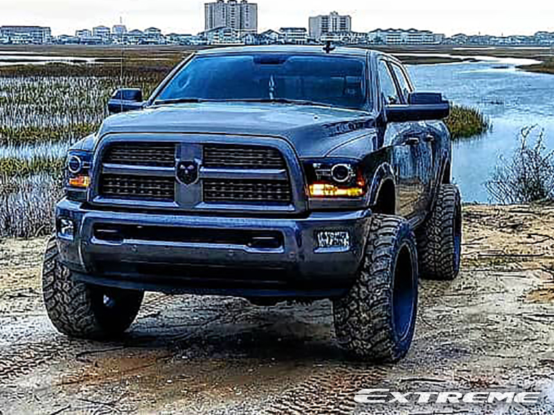 2017 Ram 2500 - 22x12 Vision Offroad Wheels 37x13.5R22 Amp Tires Rough ...