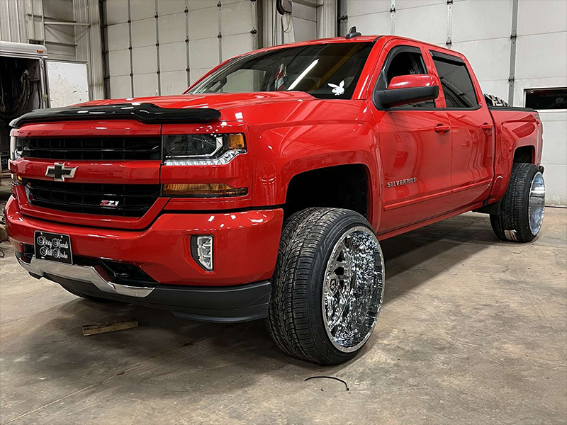 2018 Chevrolet Silverado 1500 - 24x14 TIS Offroad Wheels 305/35R24 ...