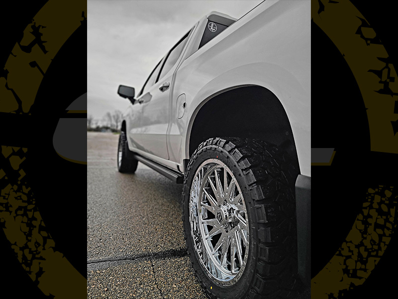 2019 Chevrolet Silverado 1500 - 22x10 TIS Offroad Wheels 33x12.50R22 ...