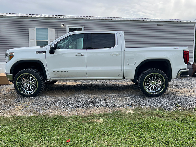 2020 GMC Sierra 1500 - 24x12 Vision Offroad Wheels LT35x12.50R24 Haida Tires