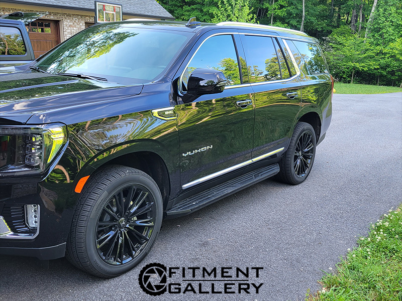2022 GMC Yukon - 22x9.5 Asanti Black Label Wheels 285/45R22 Continental ...