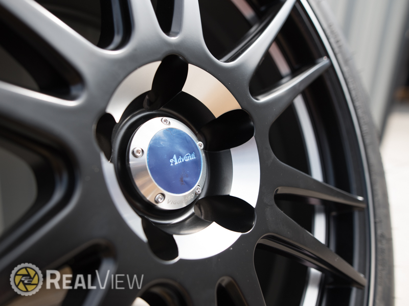 RealView of Advanti Racing Optimo 84 Matte Black W Machined Lip - 18x8 ...