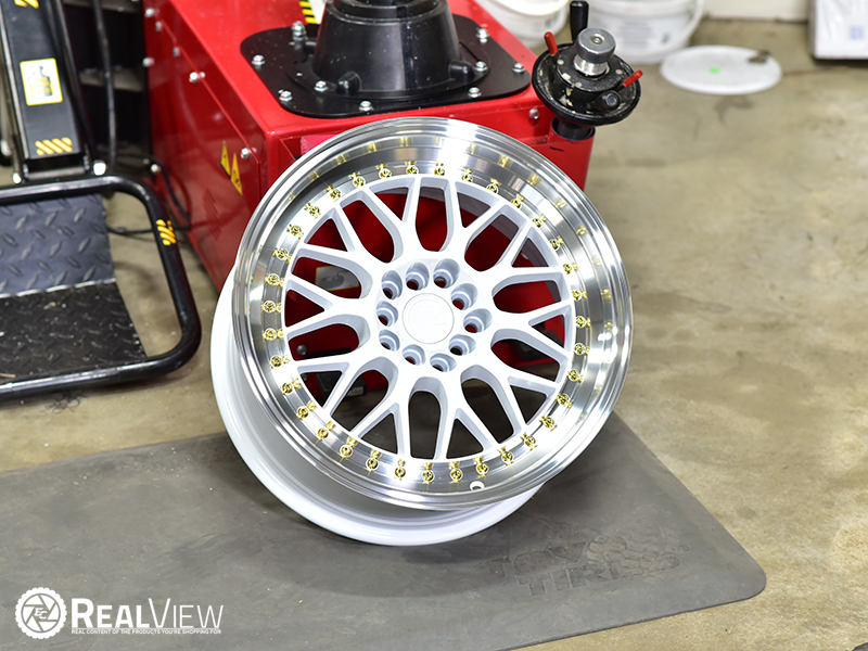 RealView of Aodhan AH02 White W/ Machined Lip - 17x8 +35 ...
