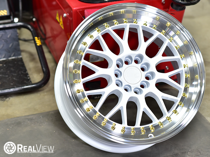 RealView of Aodhan AH02 White W/ Machined Lip - 17x8 +35 ...
