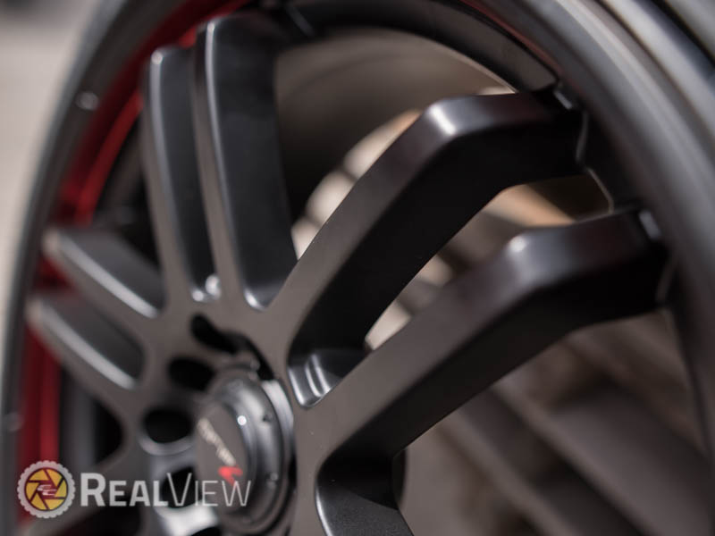 RealView of Drifz FX 207 Carbon Black W/ Red Stripes - 18x8 +35 - 207B ...