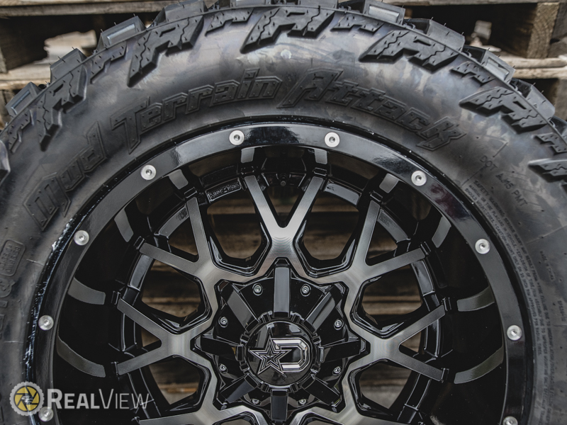 Dropstars DS645 Gloss Black W/ Machined Face Wheels 6x135 - 20x10 -19 ...