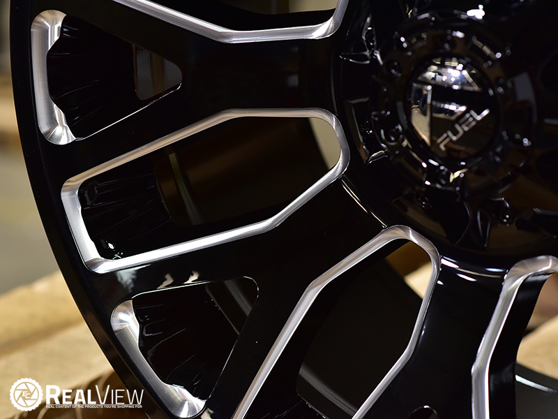 RealView of Fuel Offroad Warrior D607 Black W/ Milled Spokes - 20x10 -18 - D60720009847