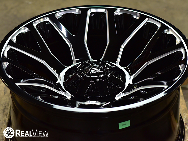 RealView of Fuel Offroad Warrior D607 Black W/ Milled Spokes - 20x10 -18 - D60720009847