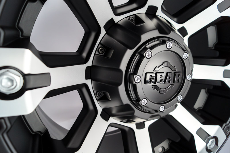 RealView of Gear Offroad Backcountry 719 Black W/ Machined Face - 18x9 ...