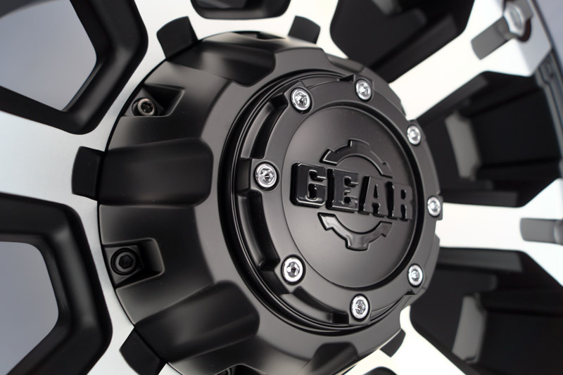 RealView of Gear Offroad Backcountry 719 Black W/ Machined Face - 18x9 ...