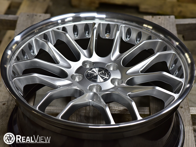 RealView of MRR GT7 Hyper Silver W/ Machined Lip - 19x8.5 +35 ...