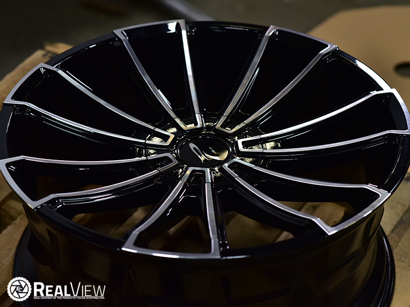 RealView of Platinum Turbine 439 Black - 22x9.5 +25 - 439-2235U+25