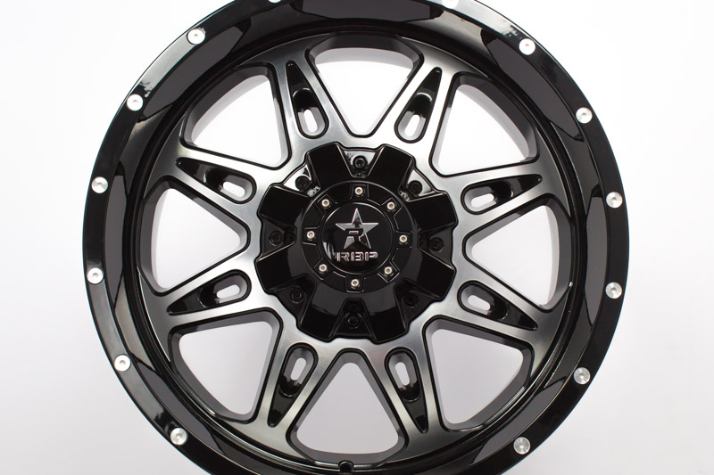 RealView of RBP 67R AK-8 Gloss Black W/ Machined Face - 20x9 -12 - 67R ...