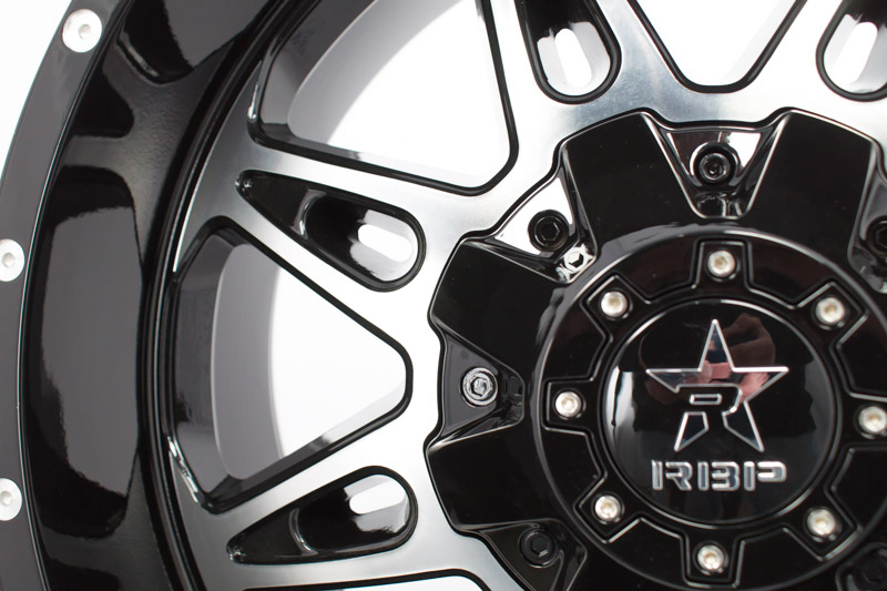 RealView of RBP 67R AK-8 Gloss Black W/ Machined Face - 20x9 -12 - 67R ...