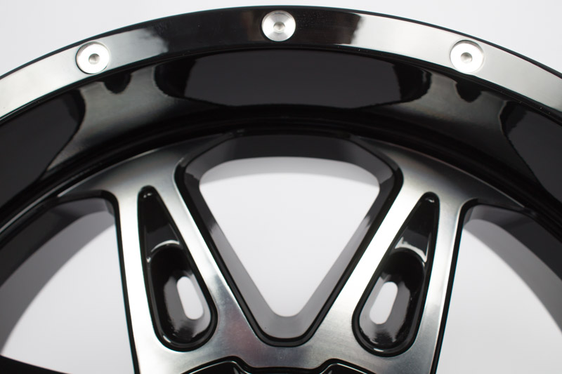 RealView of RBP 67R AK-8 Gloss Black W/ Machined Face - 20x9 -12 - 67R ...
