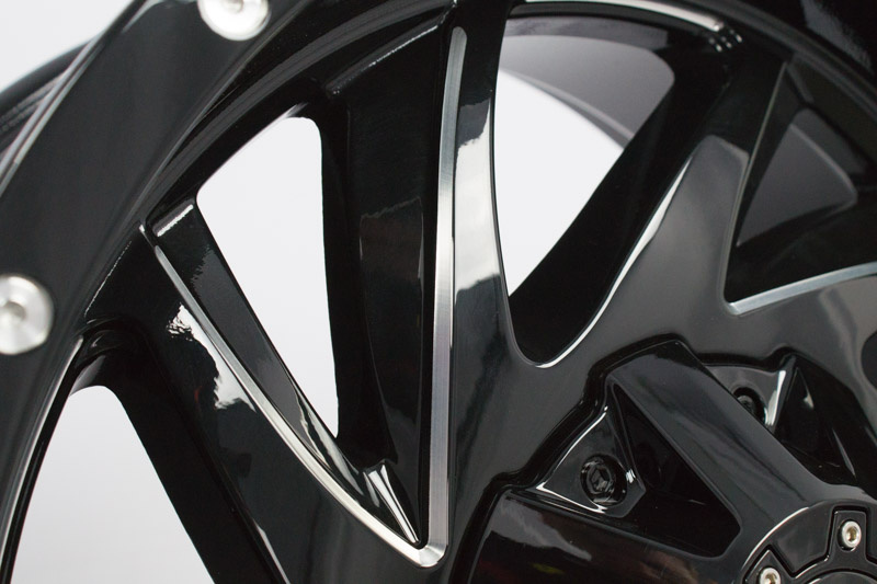 RealView of RBP 66R HK-5 Gloss Black W/ Milled Spokes - 20x9 -12 - 66R ...