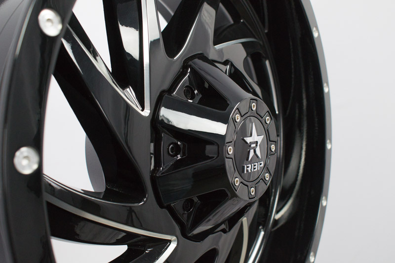 RealView of RBP 66R HK-5 Gloss Black W/ Milled Spokes - 20x9 -12 - 66R ...