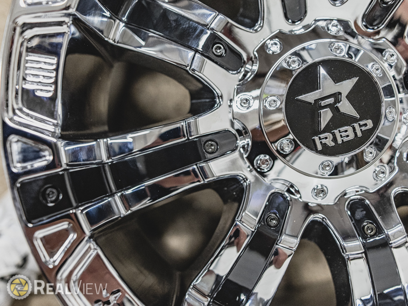 RealView of RBP 94R Chrome W/ Black Inserts - 18x10 -25 - 94R-1810-70-25C
