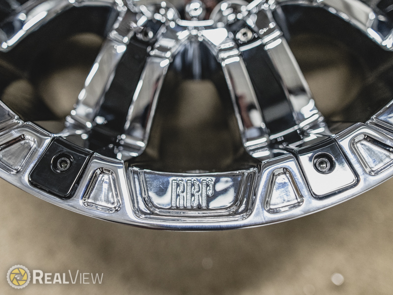RealView of RBP 94R Chrome W/ Black Inserts - 18x10 -12 - 94R-1810-70-12C