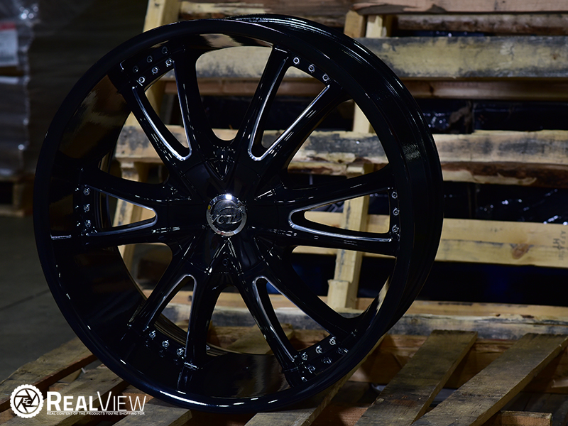 RealView of VCT Bossini V69 Black Machined - 22x9 +15 - V69 ...