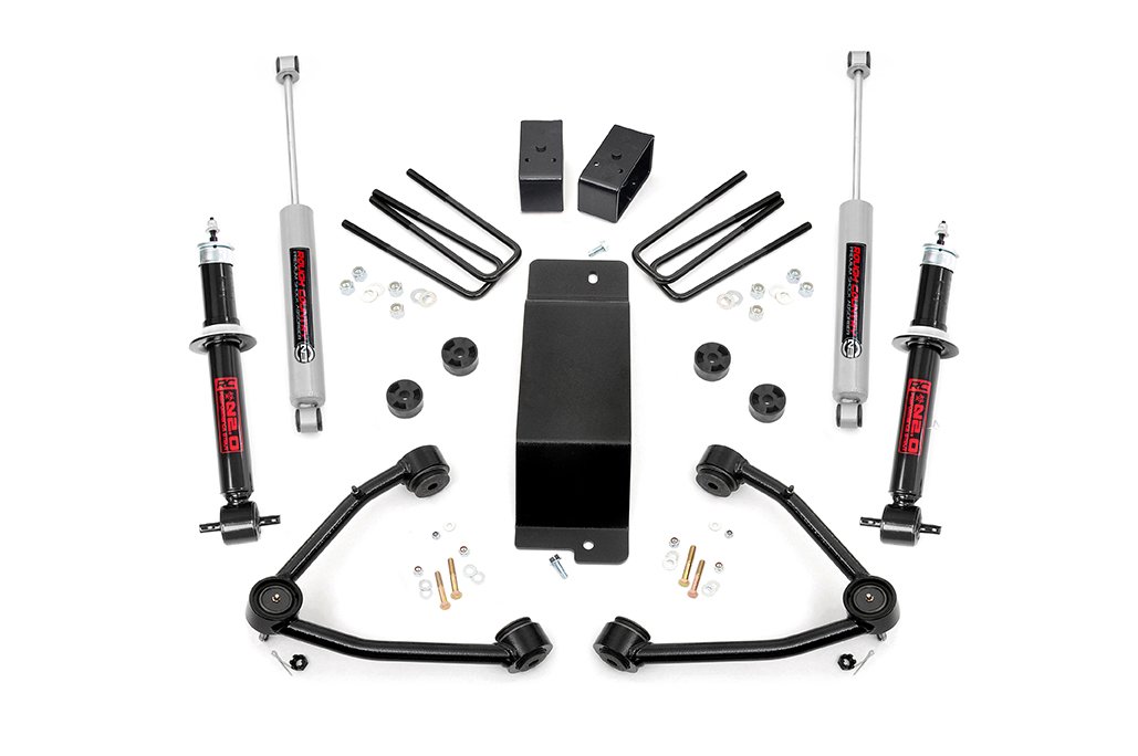 Rough Country 3.5-inch Suspension Lift Kit (Factory Cast Steel Control ...