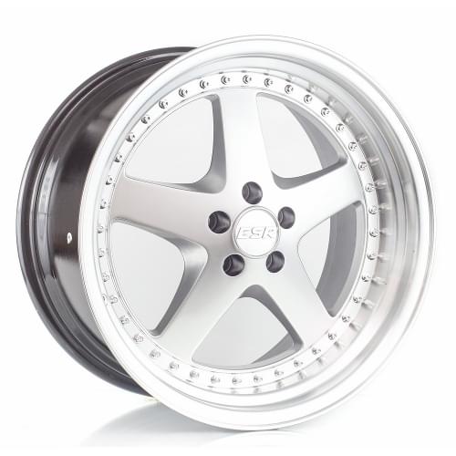 ESR SR04 Hyper Silver W/ Machined Lip Wheels 5x120 - 18x10.5 +22 ...