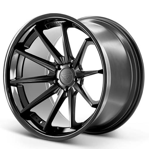 Ferrada FR4 Matte Black W/ Gloss Black Lip Wheels 5x112 - 19x8.5 +25 ...