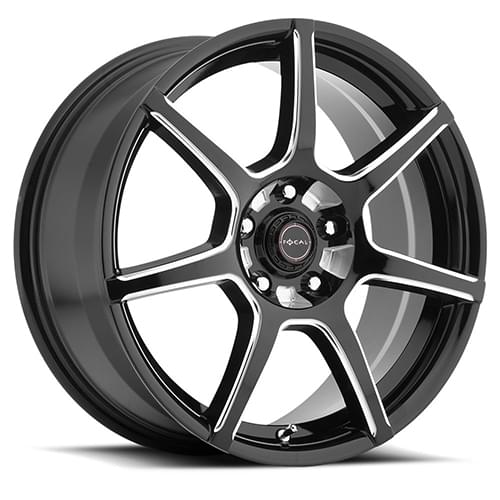 Focal F-007 422 Black W/ Milled Spokes Wheels 5x4.25 - 17x8 +40 - 422 ...