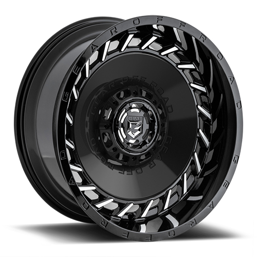 Gear Offroad Orbit 756 Gloss Black W/ Machined Accents Wheels 5x5 ...