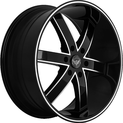 Gima Sigma Black Machined Wheels 6x5.5 - 22x9.5 +30 - G02095655+30BM