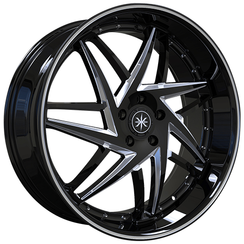 Karma K14 Black Milled Wheels 5x4.5 - 20x8.5 +35 - K14-208545+35BML