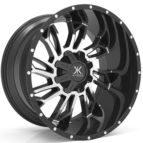Karma K25 Black Machined Wheels 5x5.5 - 20x12 -44 - K25-201259-44BM
