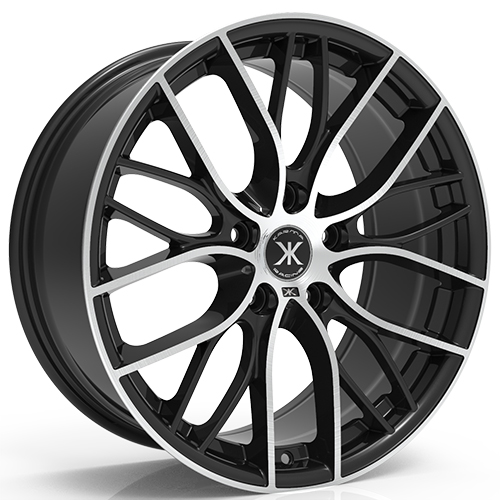 Karma KR-102 Black W/ Machined Face Wheels 5x4.5 - 18x8 +38 - KR102-188045+38BM