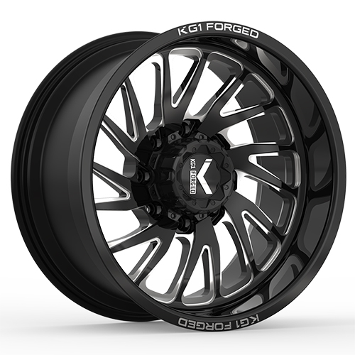KG1 Forged Vile KF004 8 Lug Gloss Black Machined Wheels 8x170 - 24x12 ...