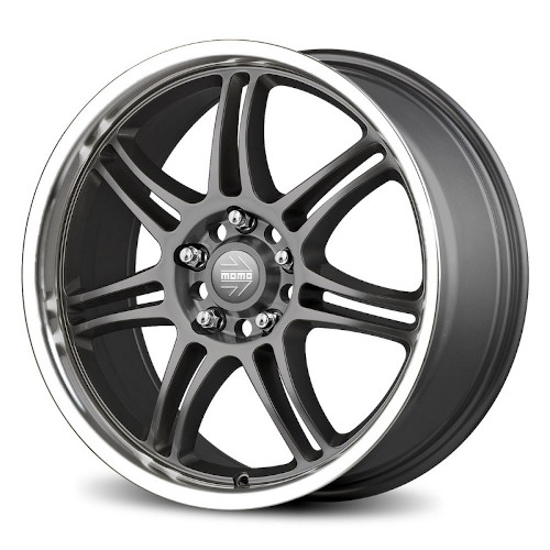 Momo RPM M092 Satin Anthracite W/ Diamond Lip Wheels 5x4.5 - 15x6.5 +38 ...