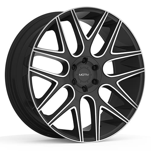 Motiv Medallion 421 Gloss Black W/ Milled Spokes Wheels 6x135 - 20x9 ...
