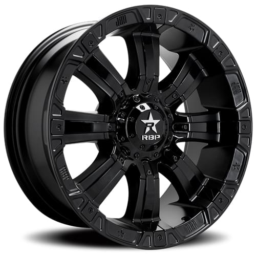 RBP 94R Satin Black W/ Gloss Black Inserts Wheels 6x5.5 - 20x10 +10 ...