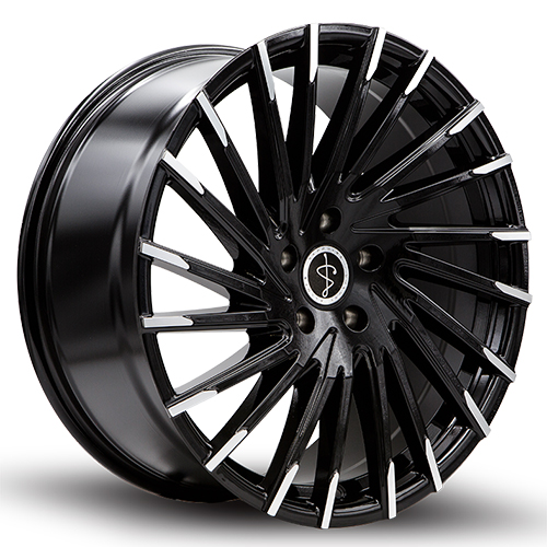Sapphire Luxury Alloys SX06 Gloss Black W/ Machined Face Wheels 5x115 ...