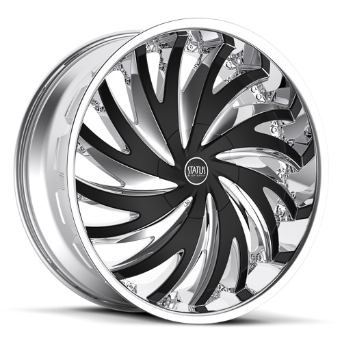 Status Hurricane S836 Chrome Wheels 5x5 - 22x9 +30 - S836MM5J30F74