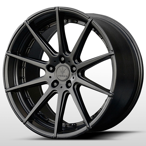 Verde Insignia V20 Satin Black Wheels 5x5 - 22x10.5 +35 - V20-2217335B