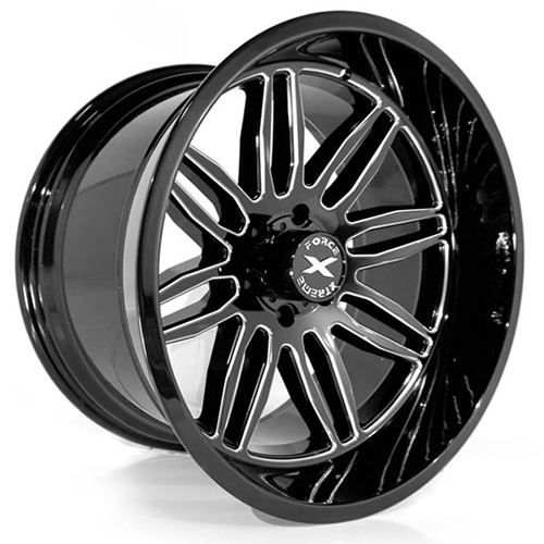 Xtreme Force XF- 5 Black Milled Wheels 8x170 - 24x14 -76 - 24RBU88057
