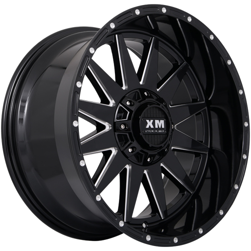 Xtreme Mudder XM312 Gloss Black Milled Wheels 5x115 - 20x10 +0 ...