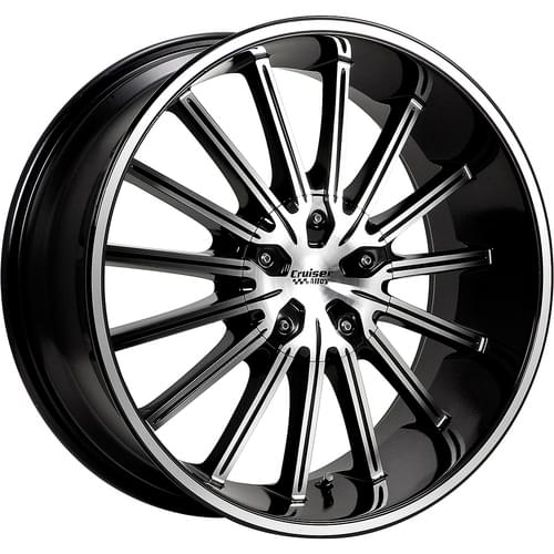 Cruiser Alloy Attack 910 Gloss Black W/ Machined Face Wheels 5x4.5 ...