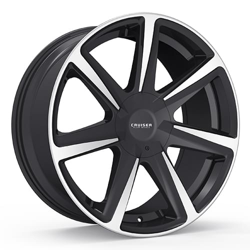 Cruiser Alloy Kinetic 922 Gloss Black W/ Machined Spokes Wheels 5x115 ...